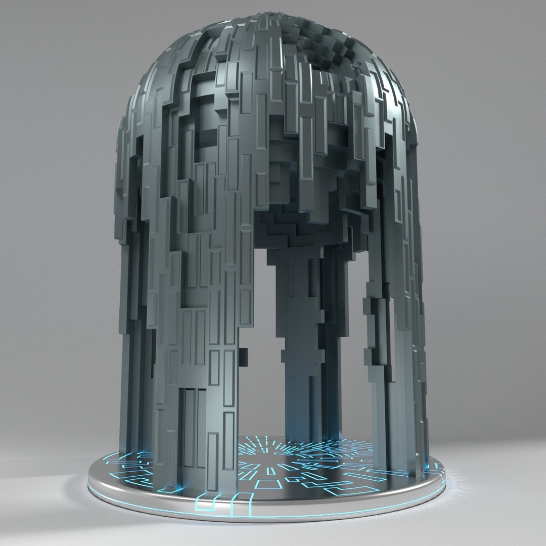 3d Model Sci Fi Small Temple