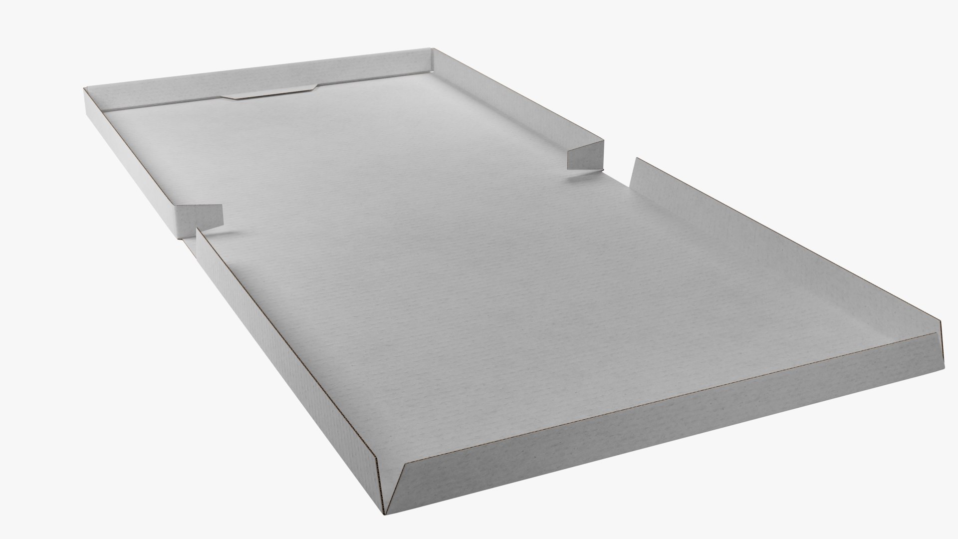 12-inch White Paper Full Open Pizza Box 3D Model - TurboSquid 2278109