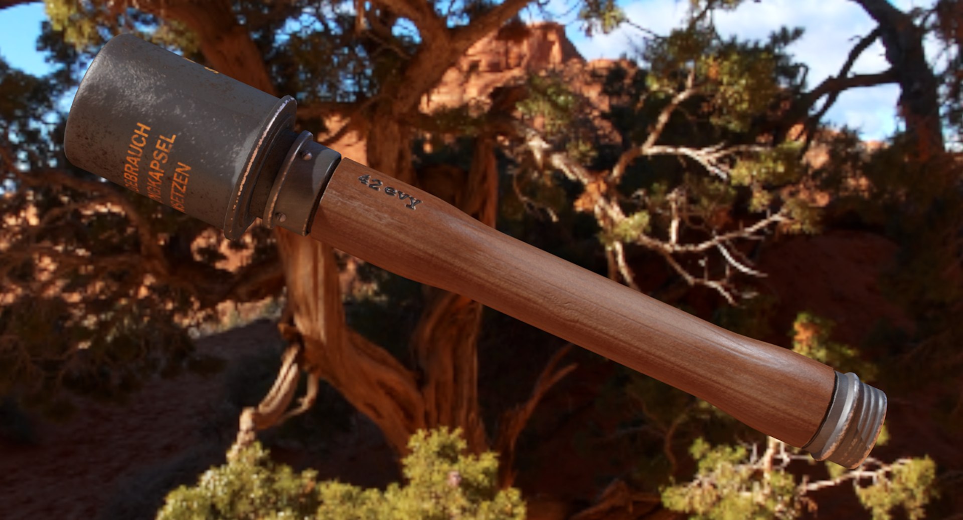 German Hand Grenade 24 3d Model