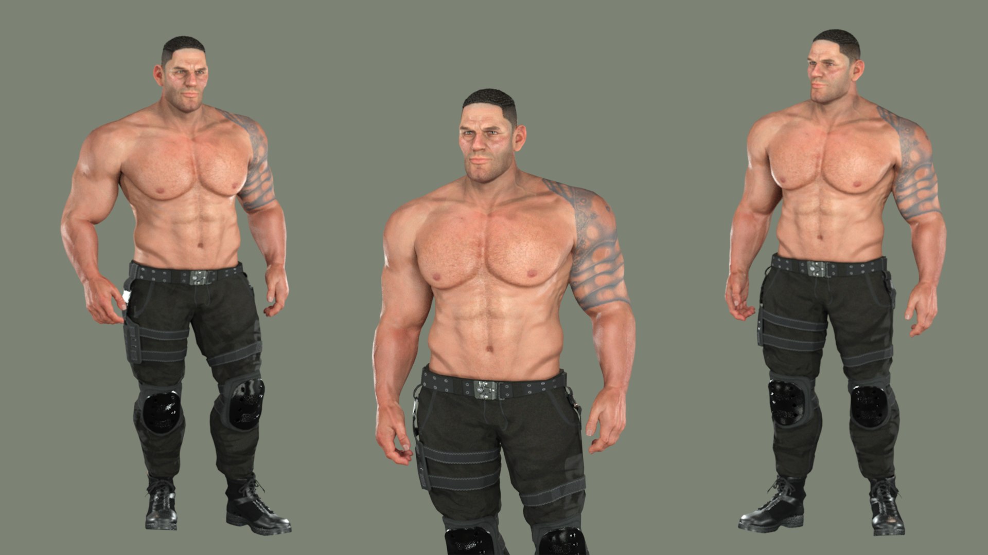 3D Realistic Rigged Adventure Action Man Character 3D Model Model ...