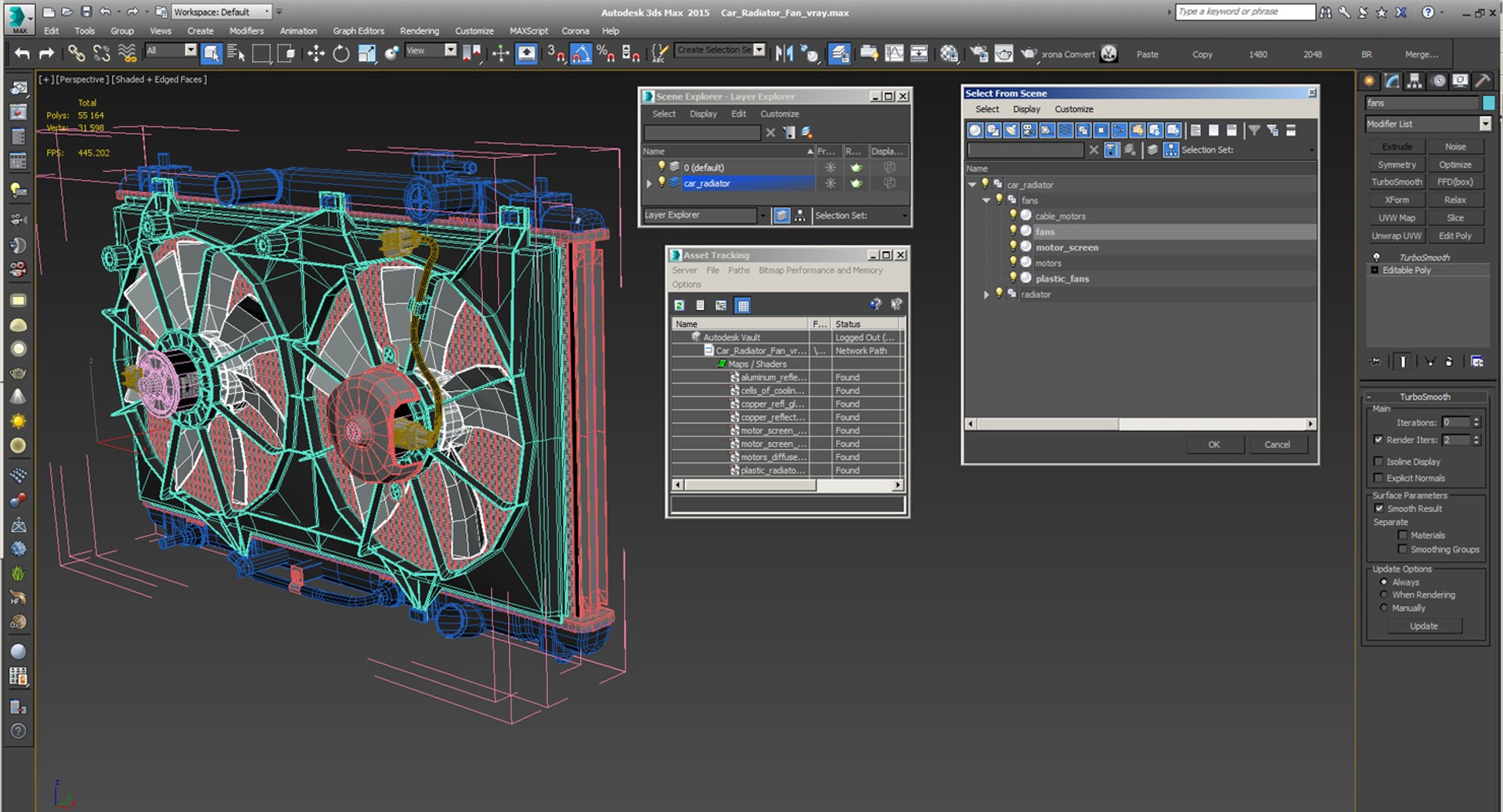 3D model car radiator fan - TurboSquid 1302242