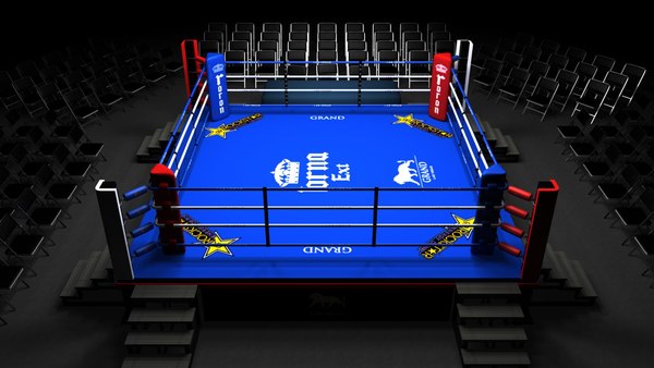 3D Maya Box Boxing Ring