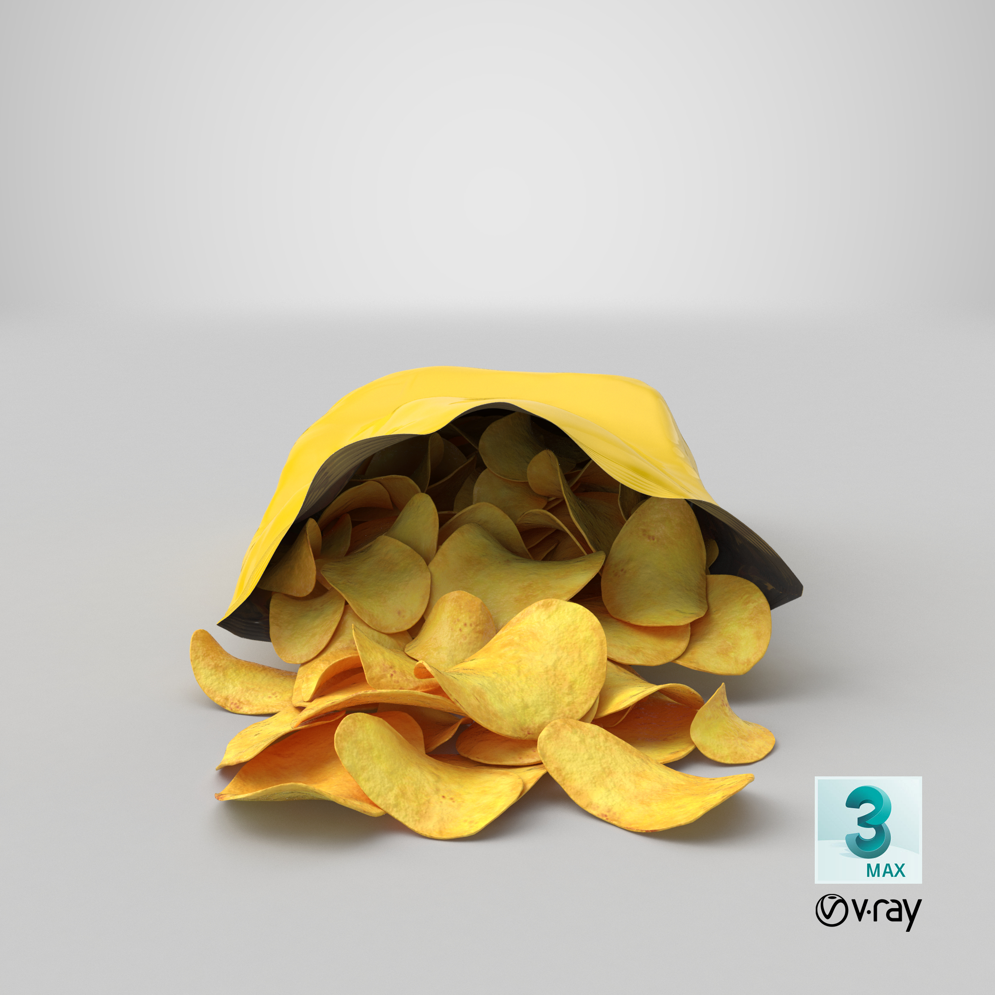3D potato chips bag open - TurboSquid 1178374
