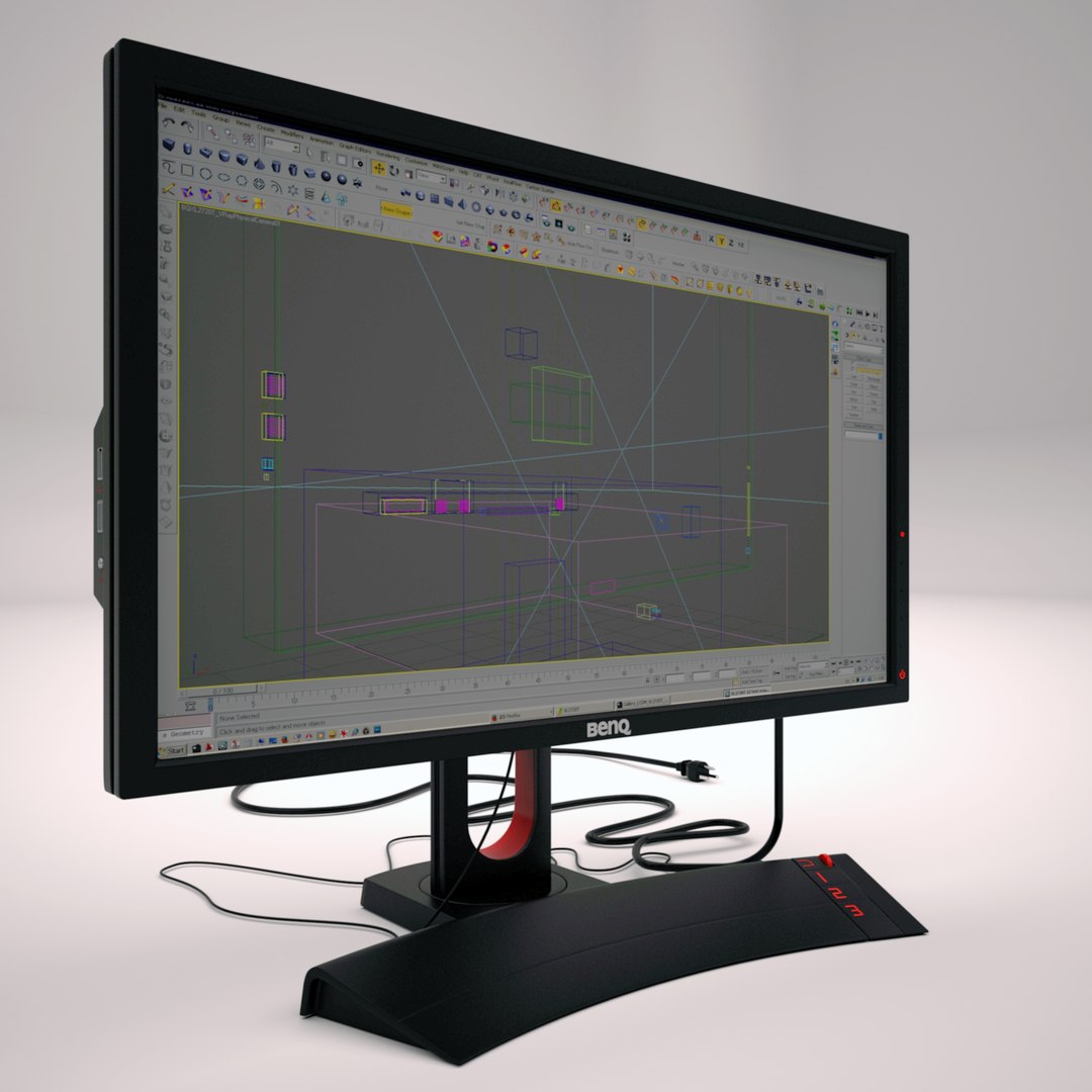 Benq Xl20t Monitor 3d Model