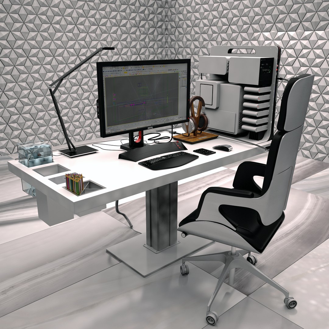 Benq Xl20t Monitor 3d Model