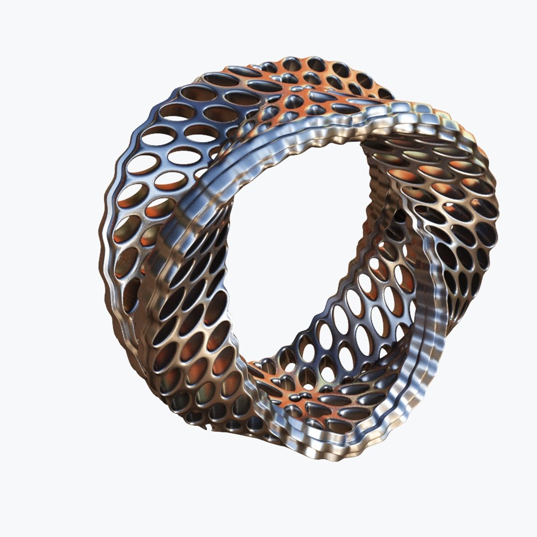 3d gold white silver model