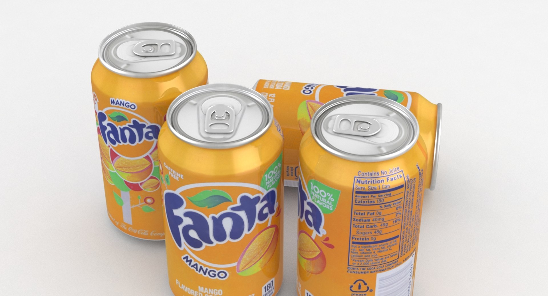 3D beverage fanta mango model - TurboSquid 1178307