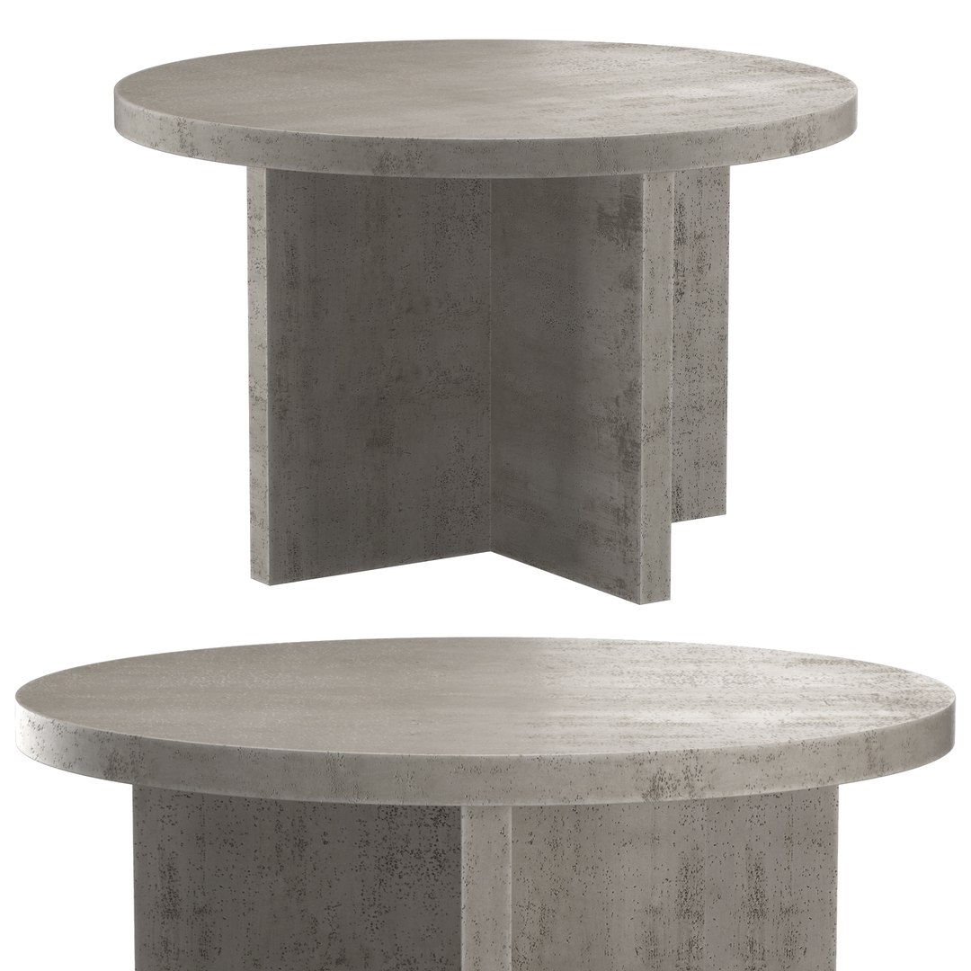 3D Concrete Round Table Valos - TurboSquid 1908275