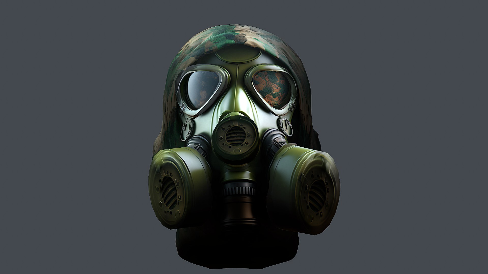3D Gas mask helmet military combat soldier armor scifi fantasy model ...