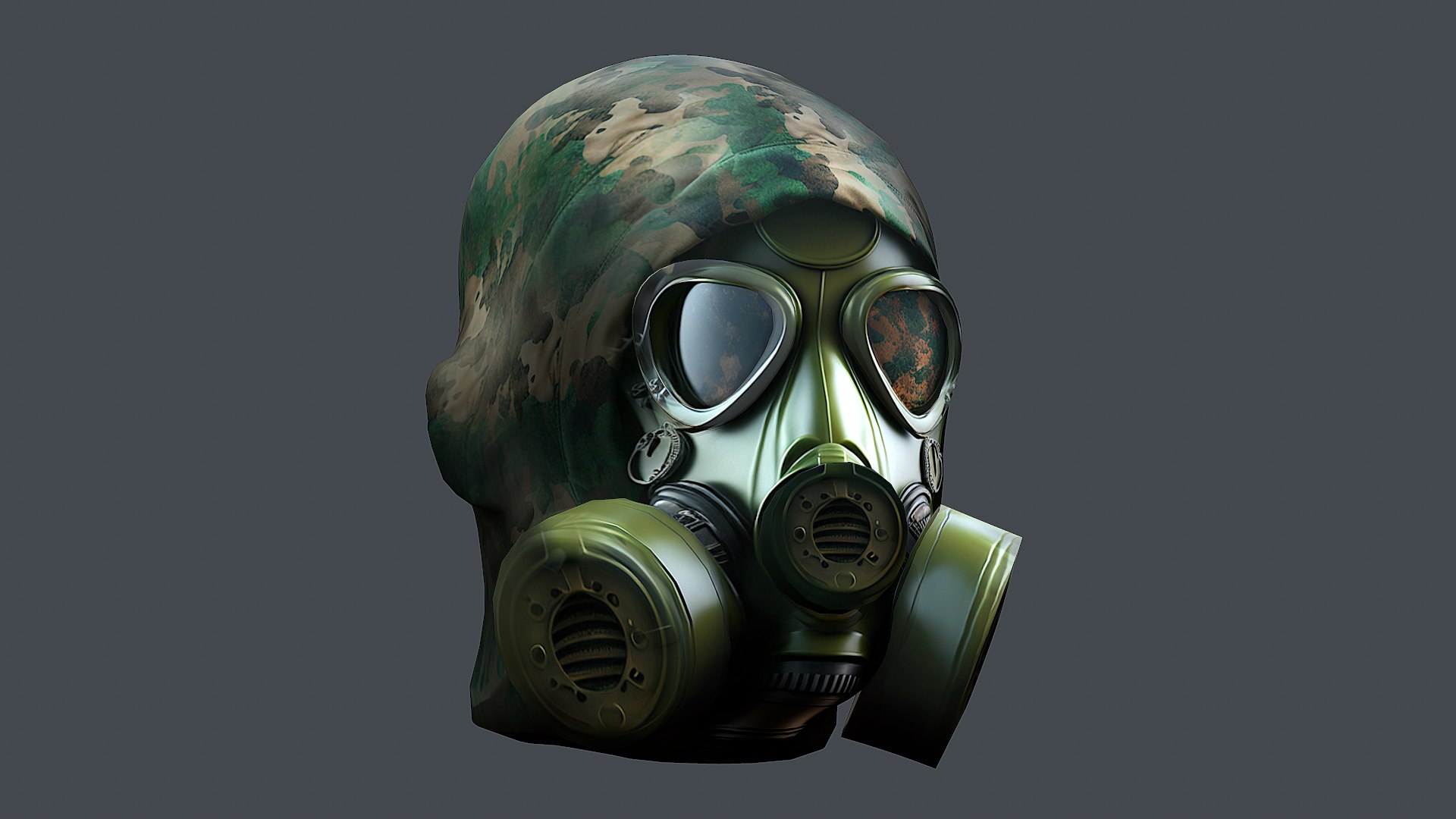 3D Gas mask helmet military combat soldier armor scifi fantasy model ...