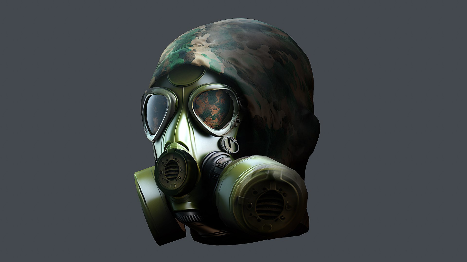3D Gas mask helmet military combat soldier armor scifi fantasy model ...
