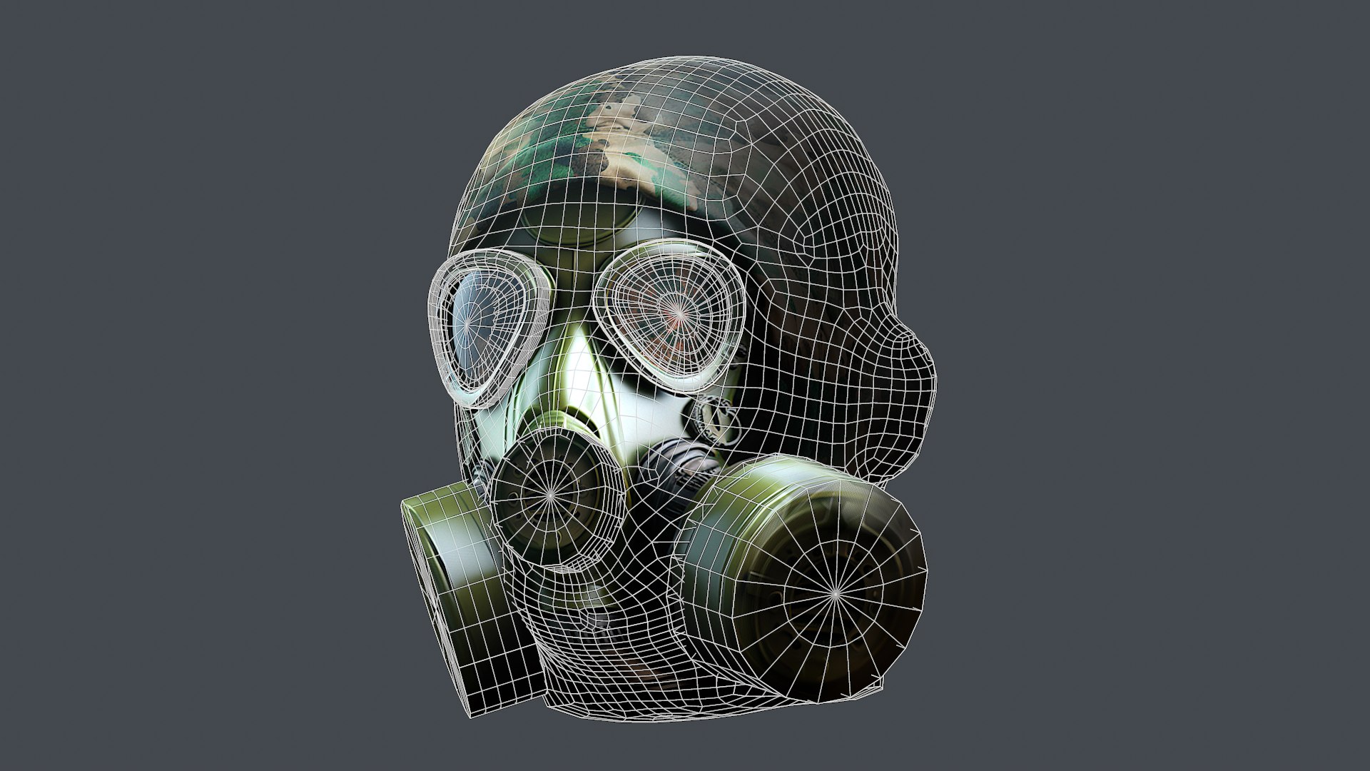 3D Gas mask helmet military combat soldier armor scifi fantasy model ...