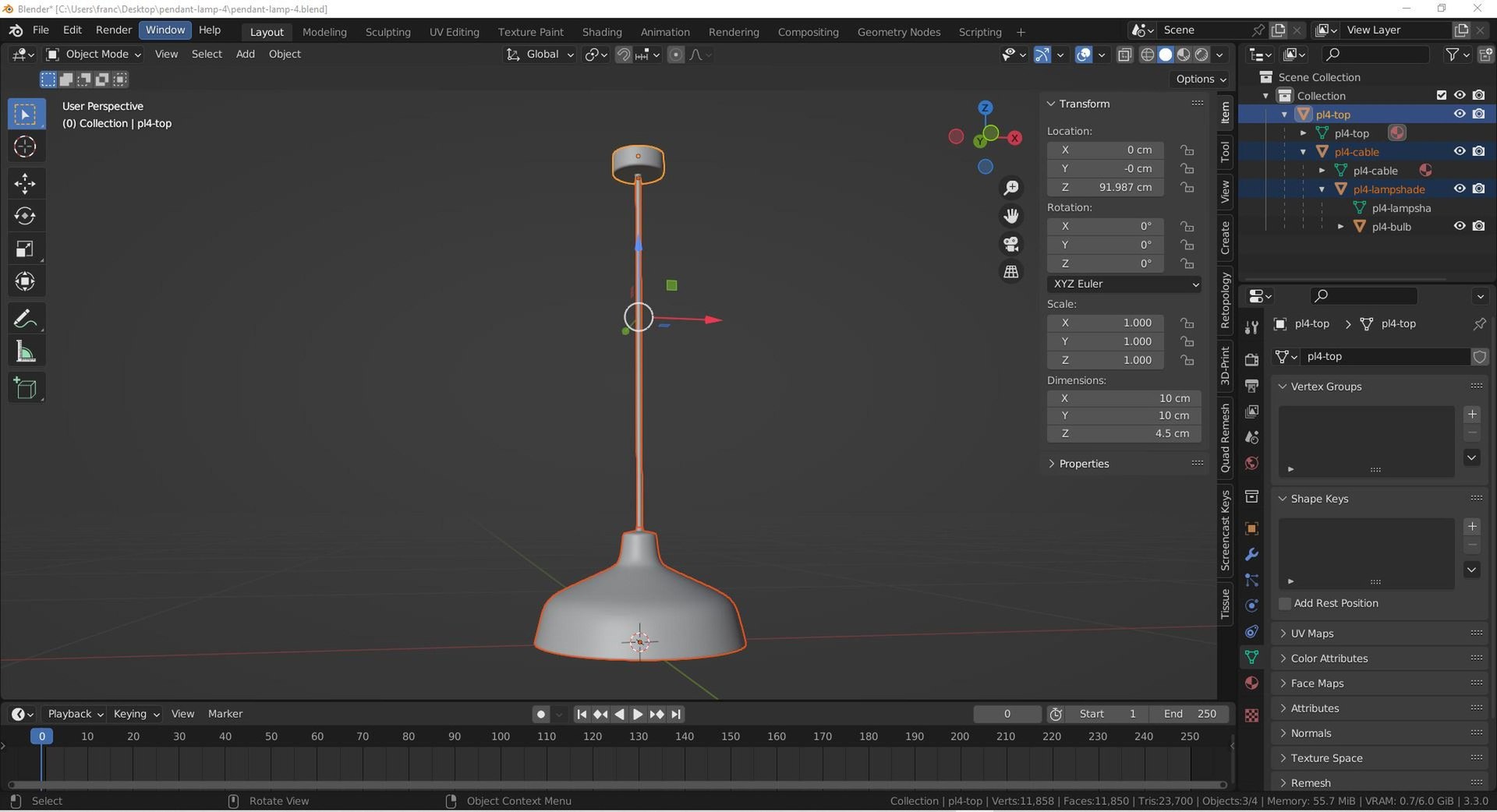 Pendant Lamp 4 3D Model - TurboSquid 2082409