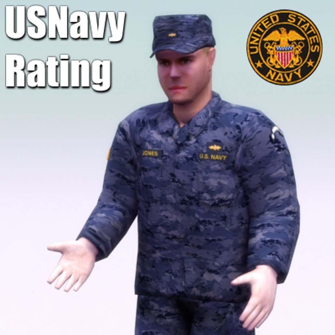 Usnavy Rating Navy 3d Model