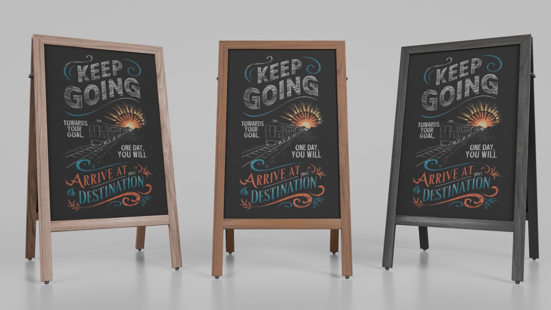 3D Customizable Artisan Chalkboard Signs Model - TurboSquid 2407059
