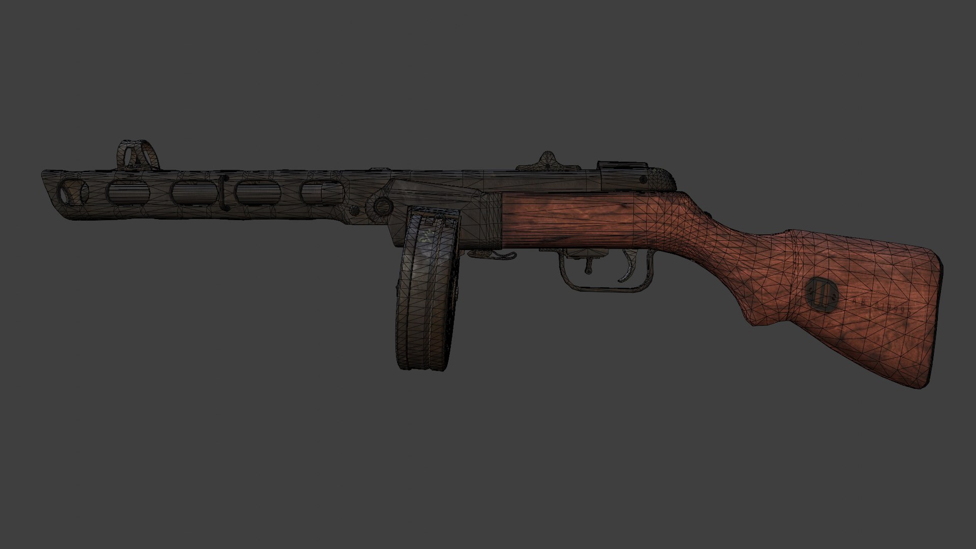 3D PPsH PBR Game Ready Low-poly - TurboSquid 1808919