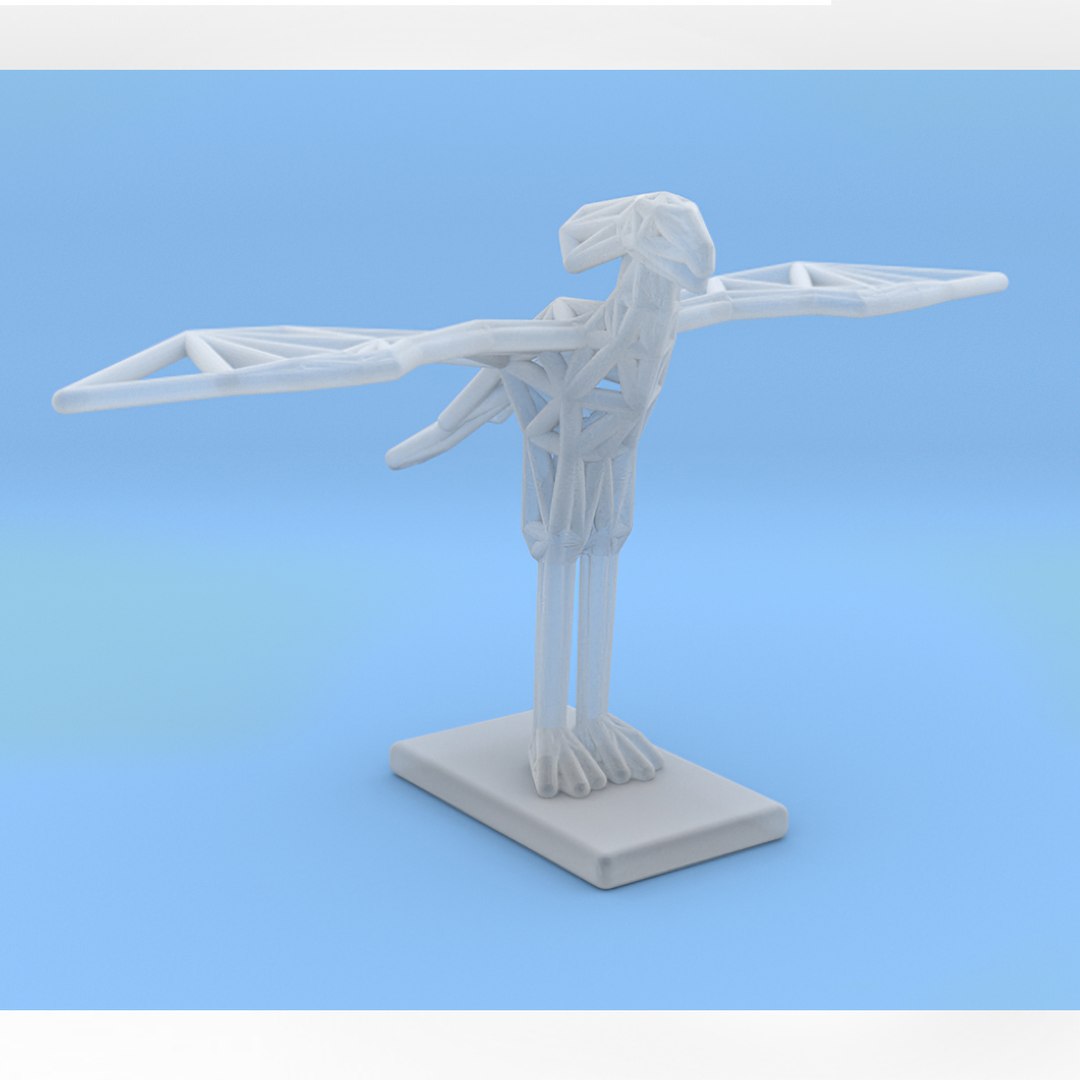 3D secretary bird adults - TurboSquid 1489923
