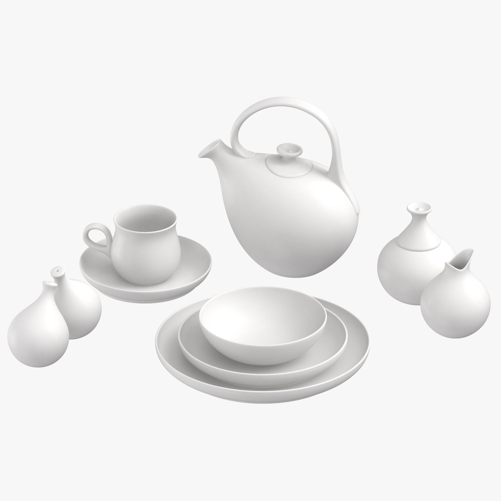 Modern tableware model - TurboSquid 1307114