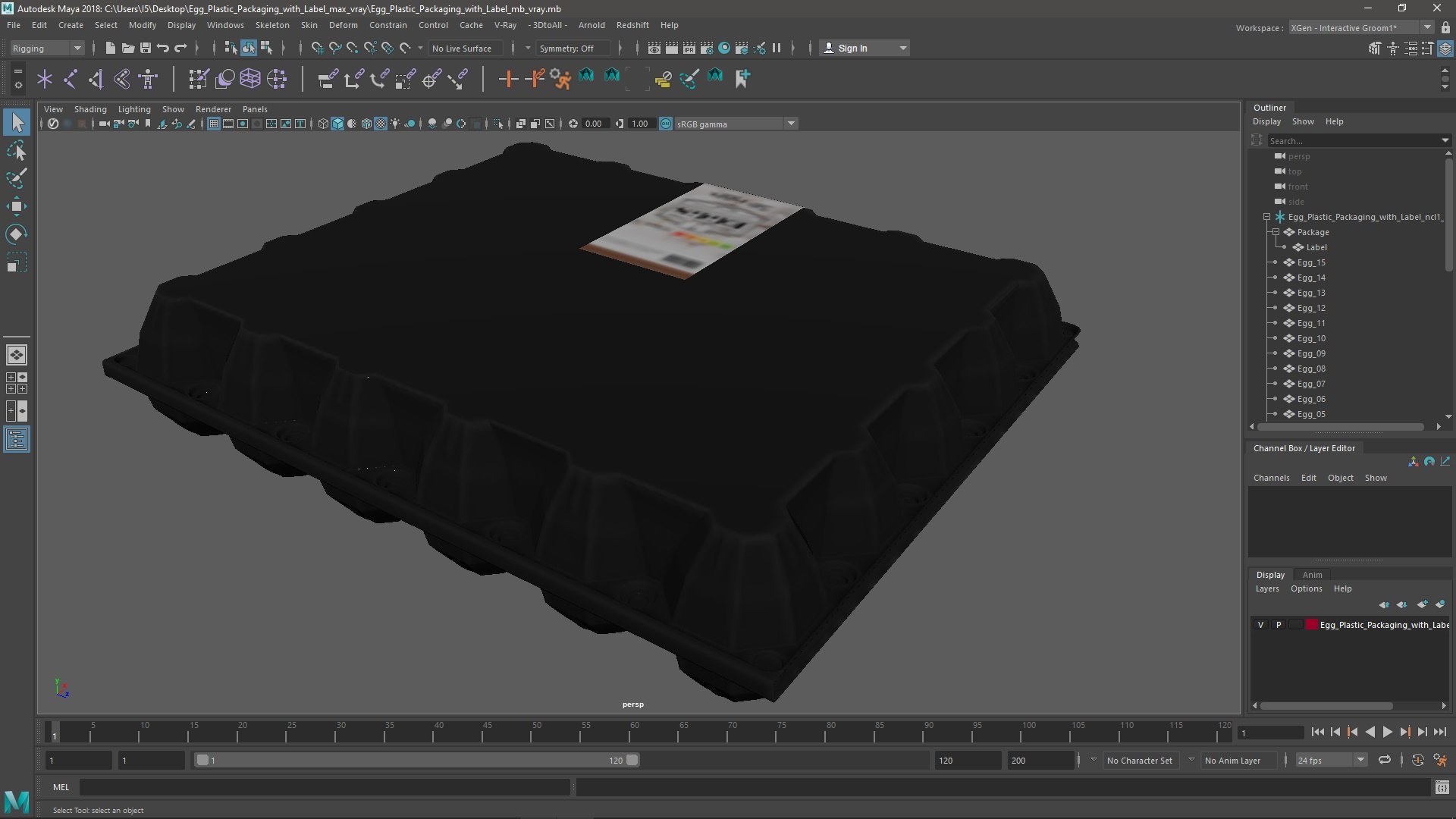 3D Egg Plastic Packaging With Label - TurboSquid 2320424