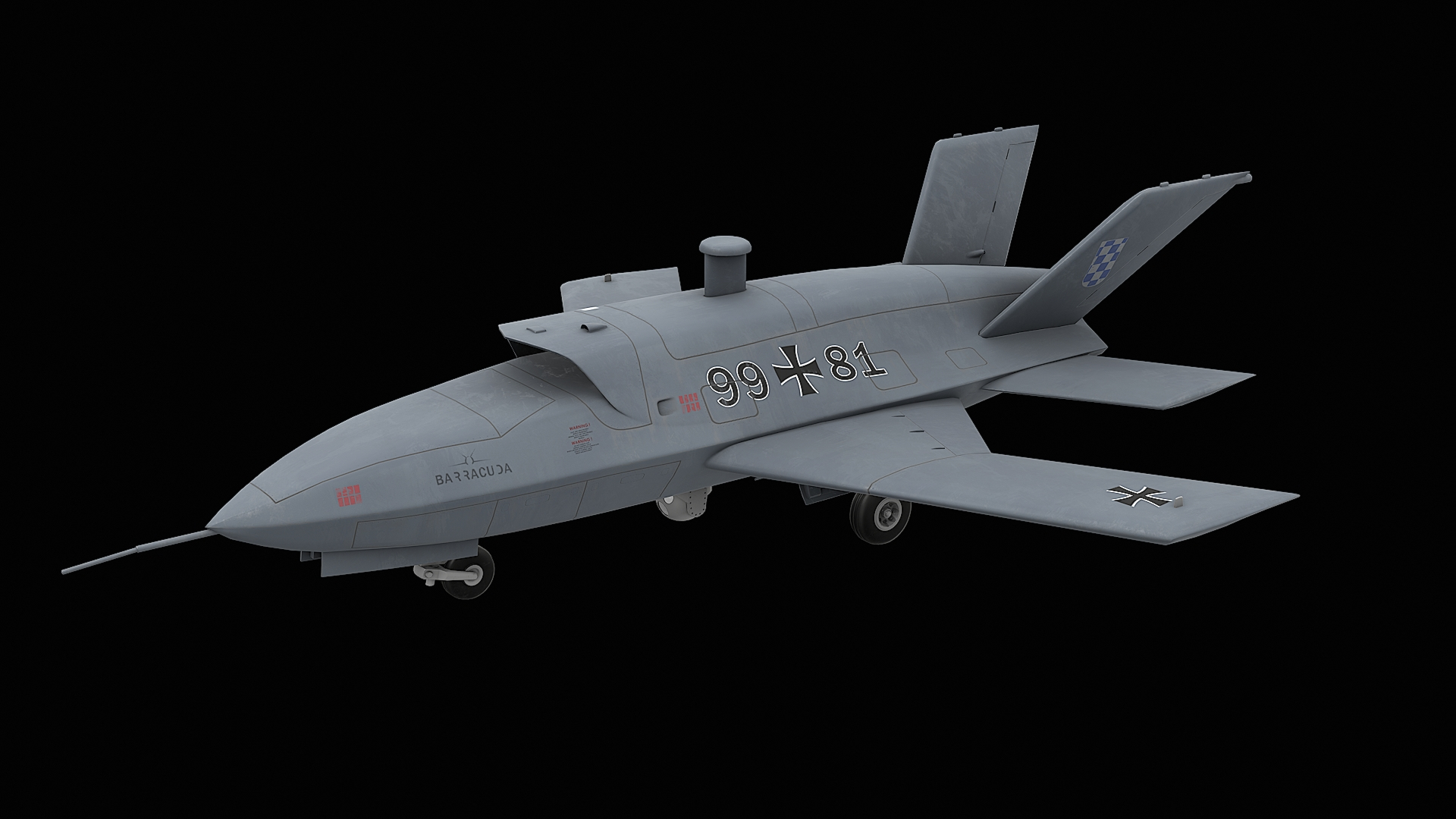 EADS Barracuda UAV 3D - TurboSquid 2321310