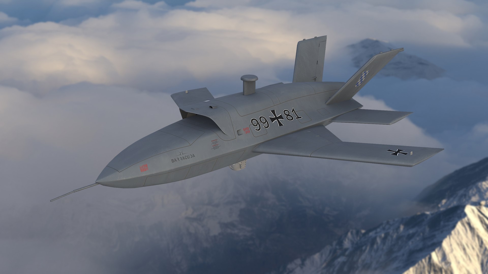 EADS Barracuda UAV 3D - TurboSquid 2321310
