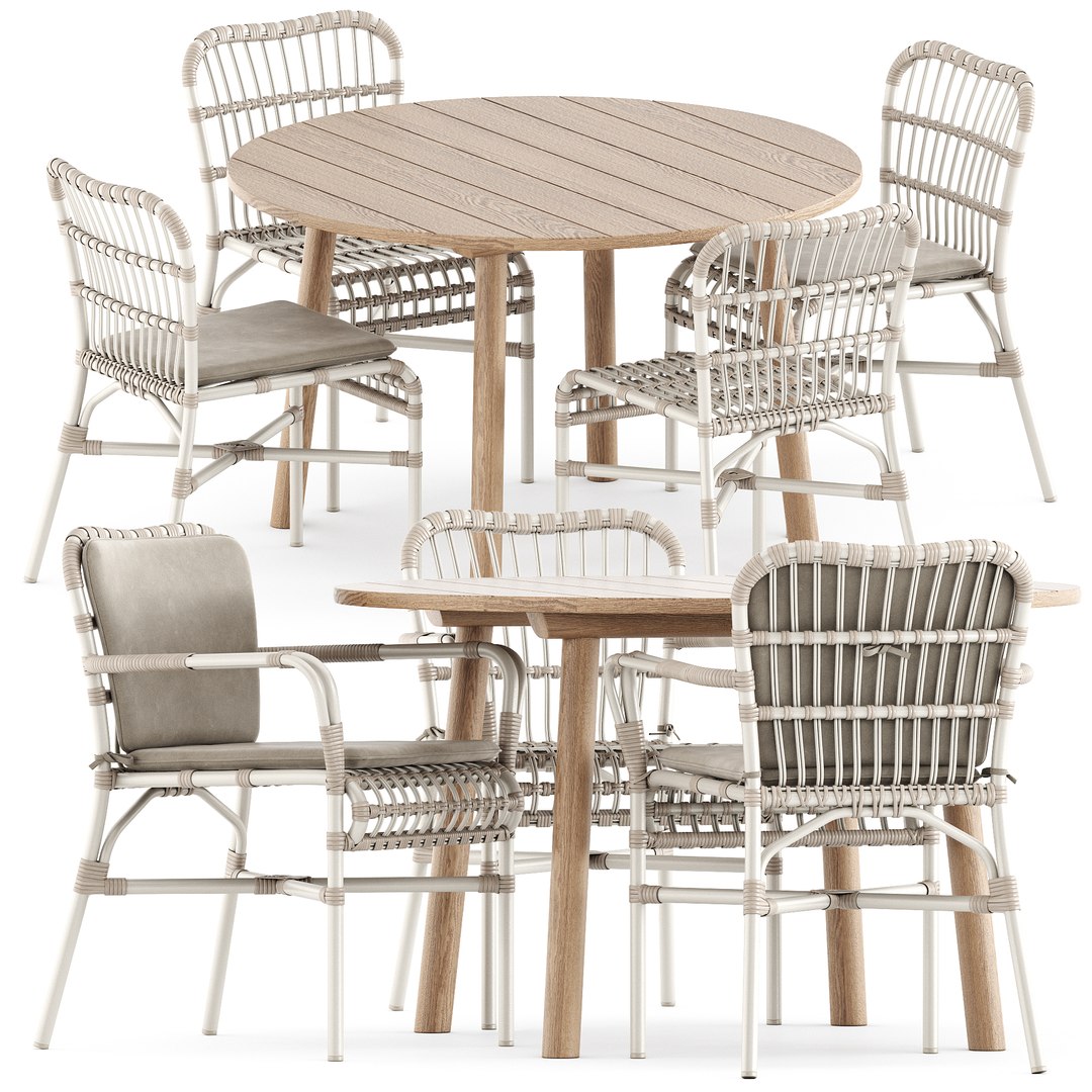 3D Lucy Dining Chairs And Taro Table - TurboSquid 2000022