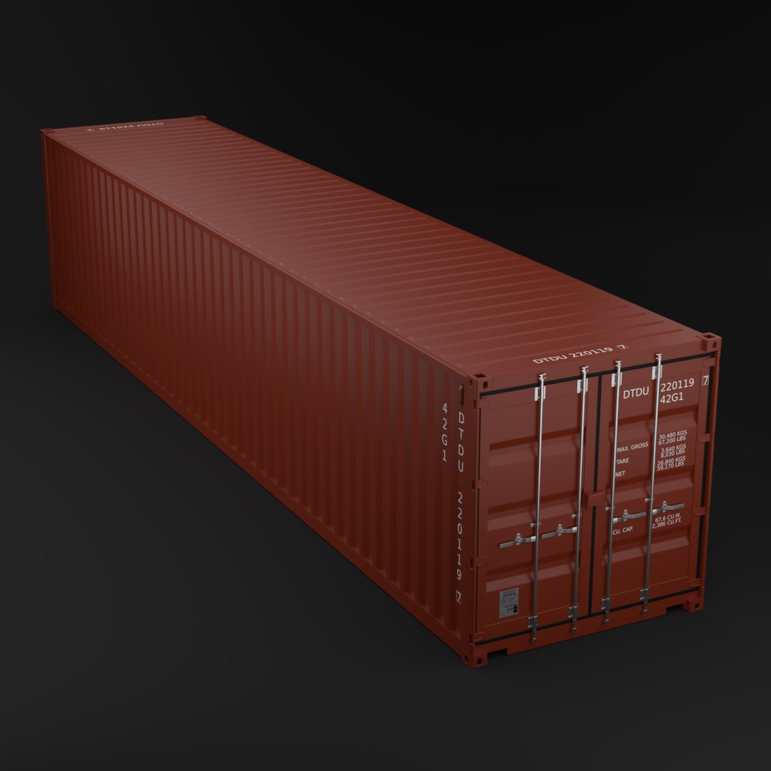 3D Model 40ft Shipping Container - TurboSquid 1372056