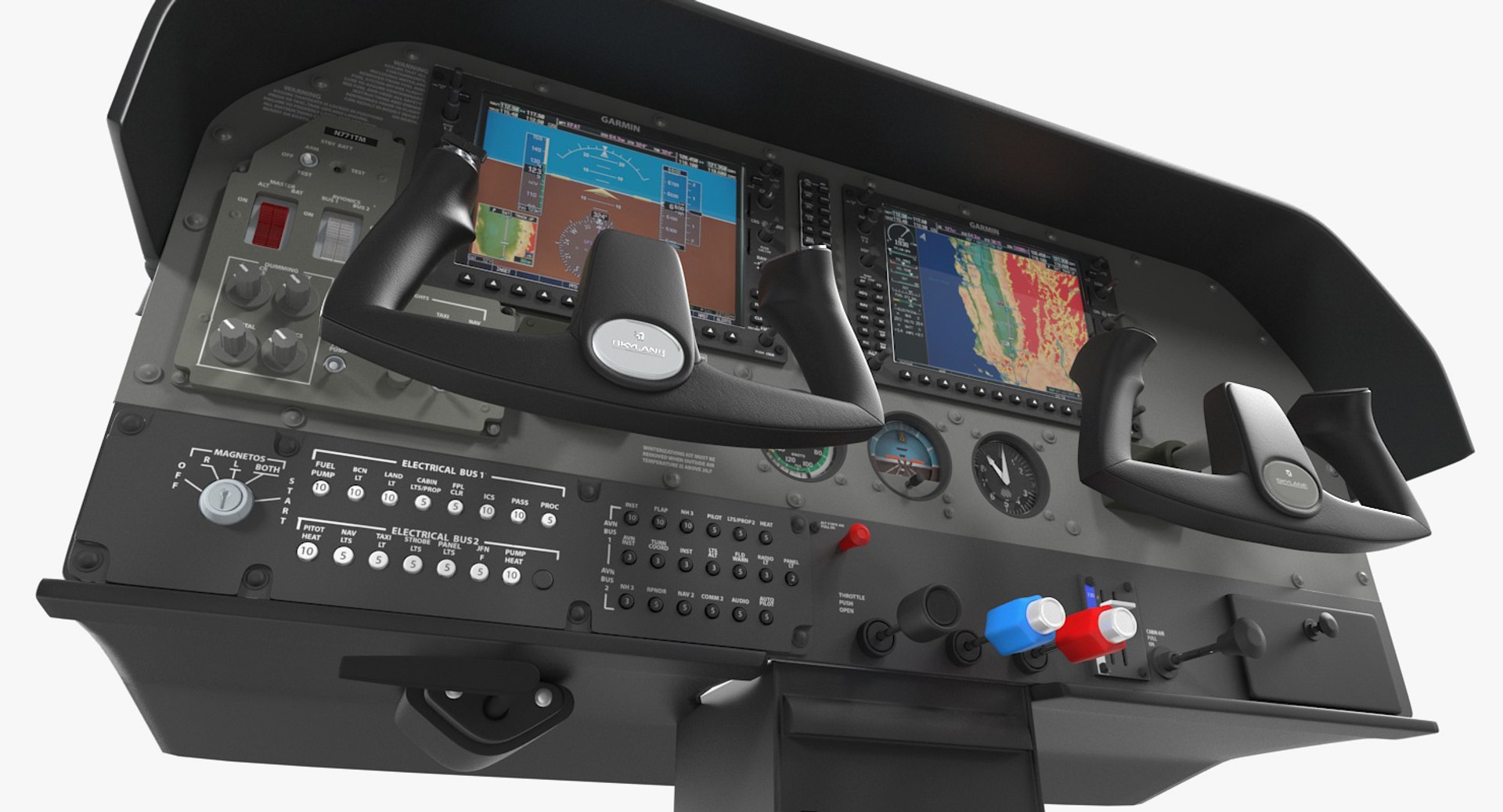 3D Light Airplane Control Panel - TurboSquid 1245189