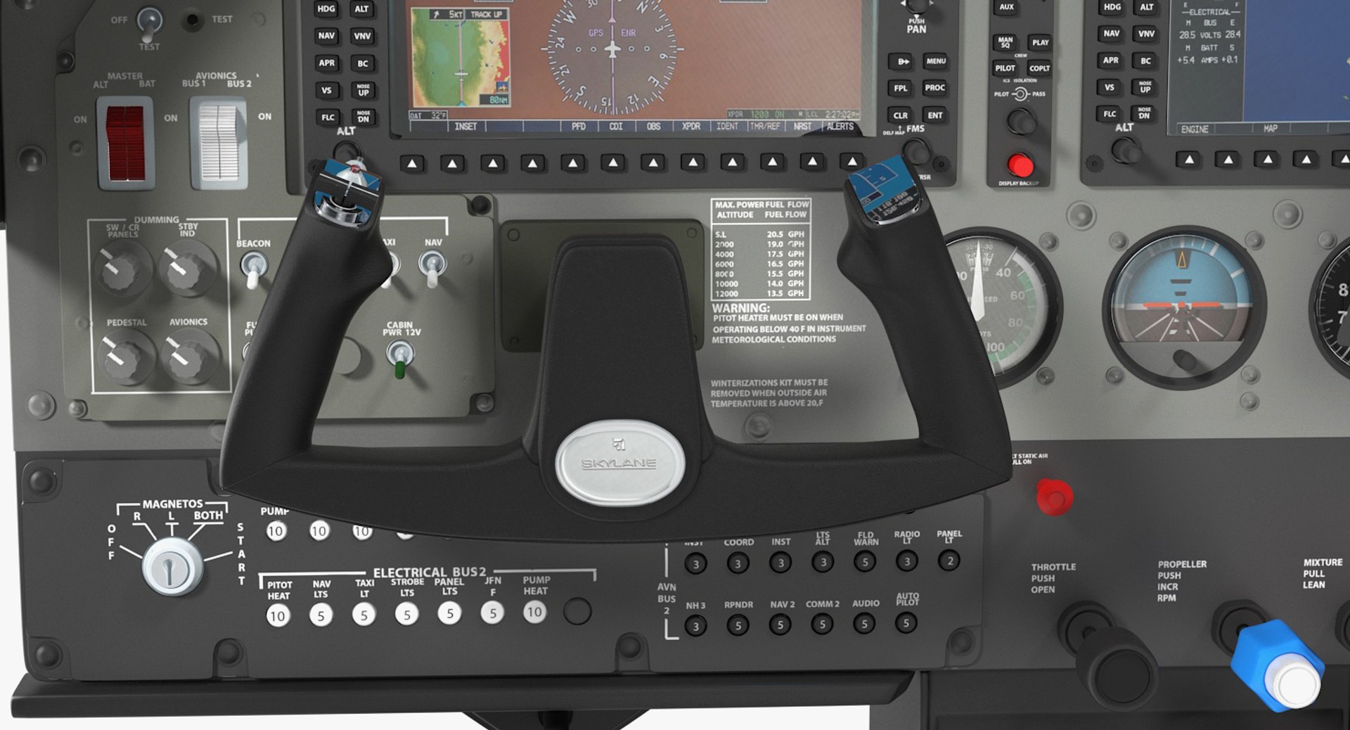 3D Light Airplane Control Panel - TurboSquid 1245189