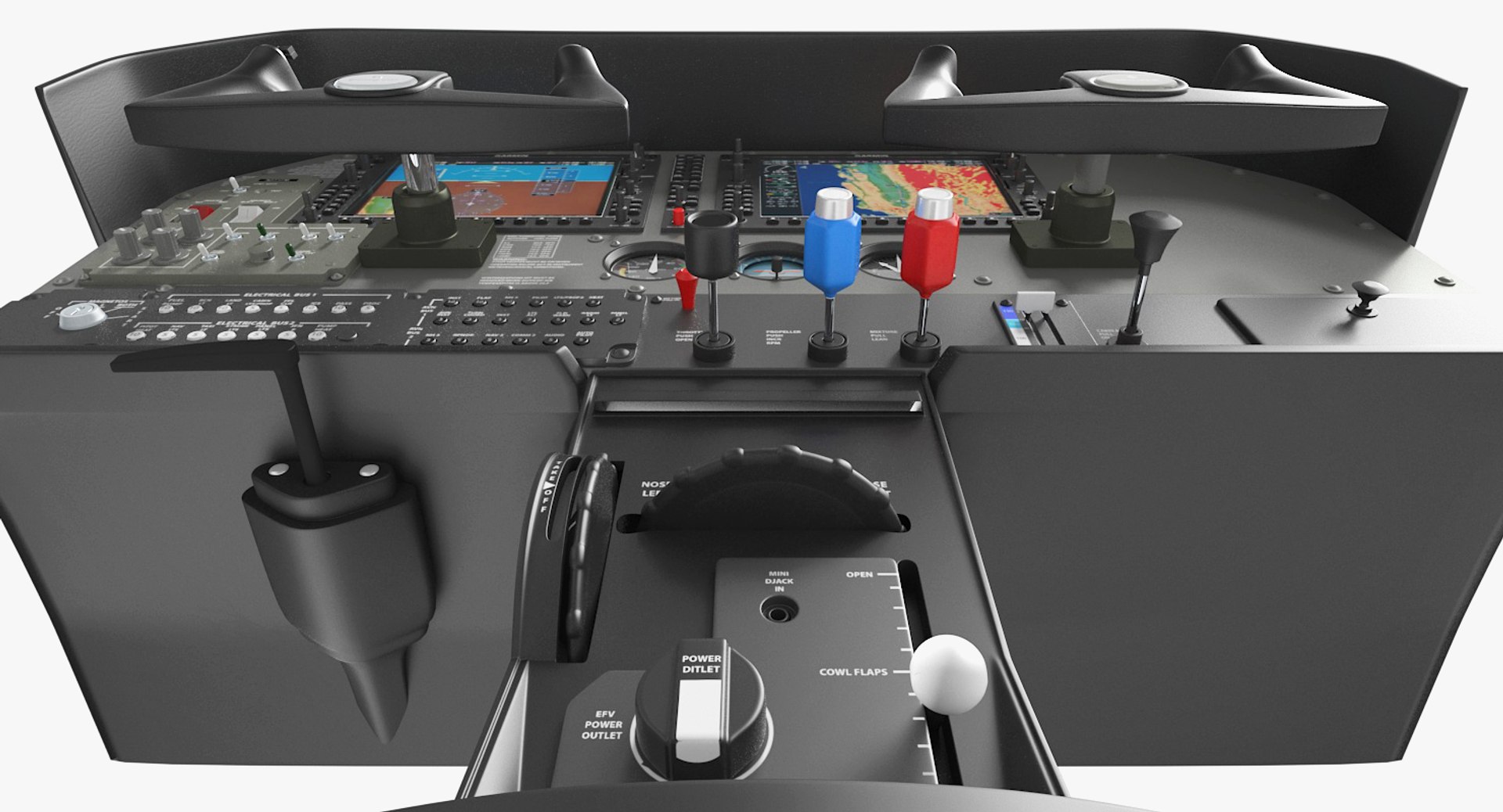 3D Light Airplane Control Panel - TurboSquid 1245189