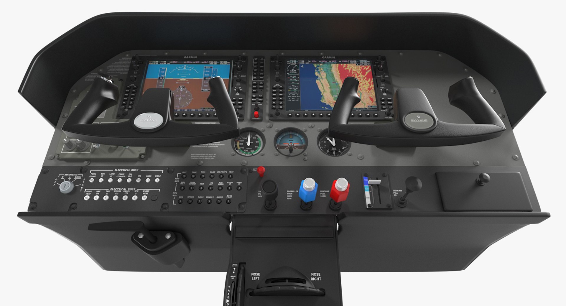 3D Light Airplane Control Panel - TurboSquid 1245189