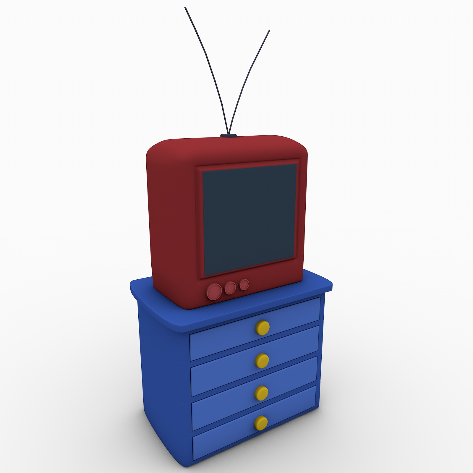 3ds max cartoon tv set