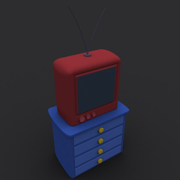 3ds max cartoon tv set