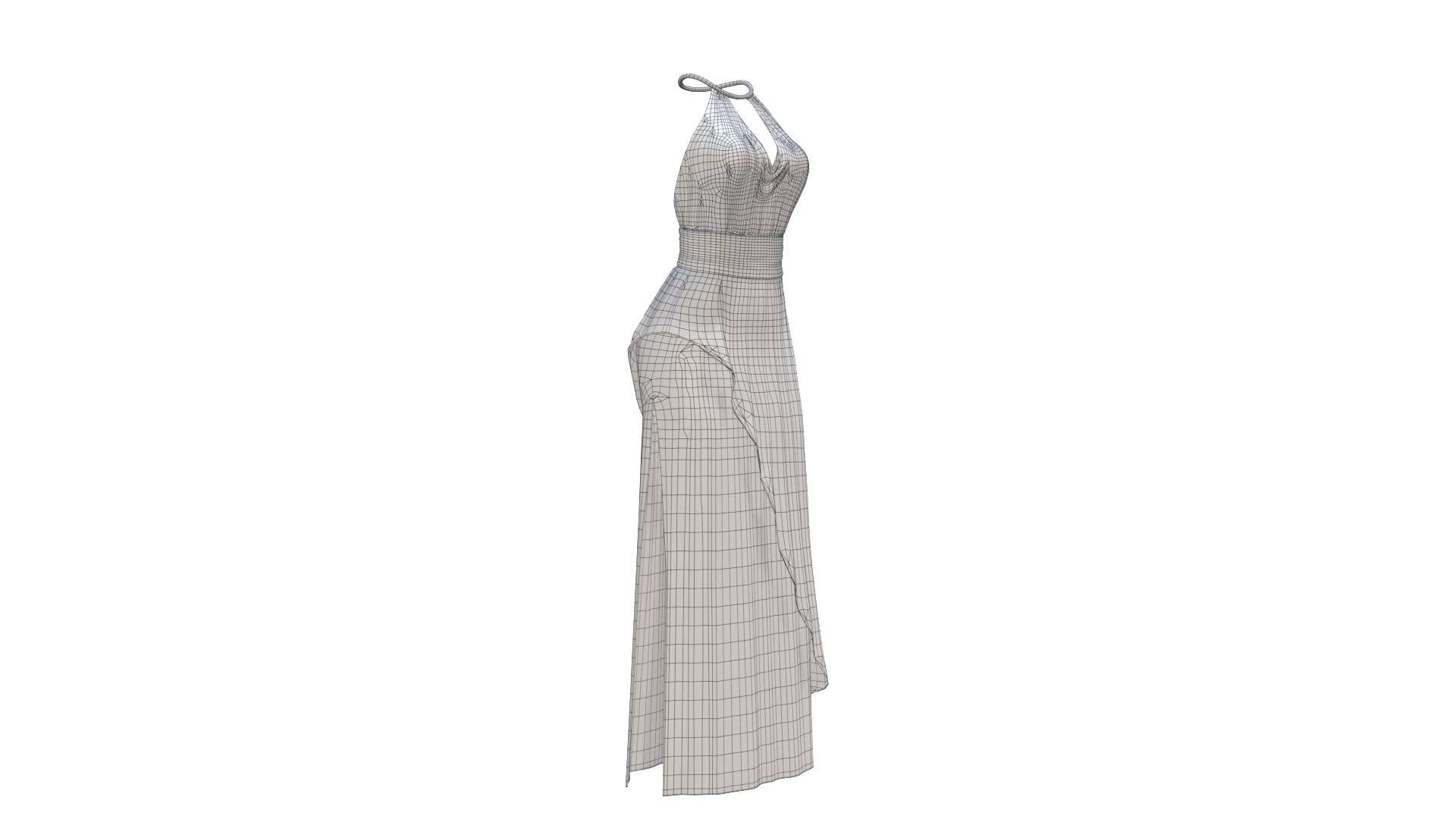3D Female Halter Dress 3D Model Model - TurboSquid 2303067