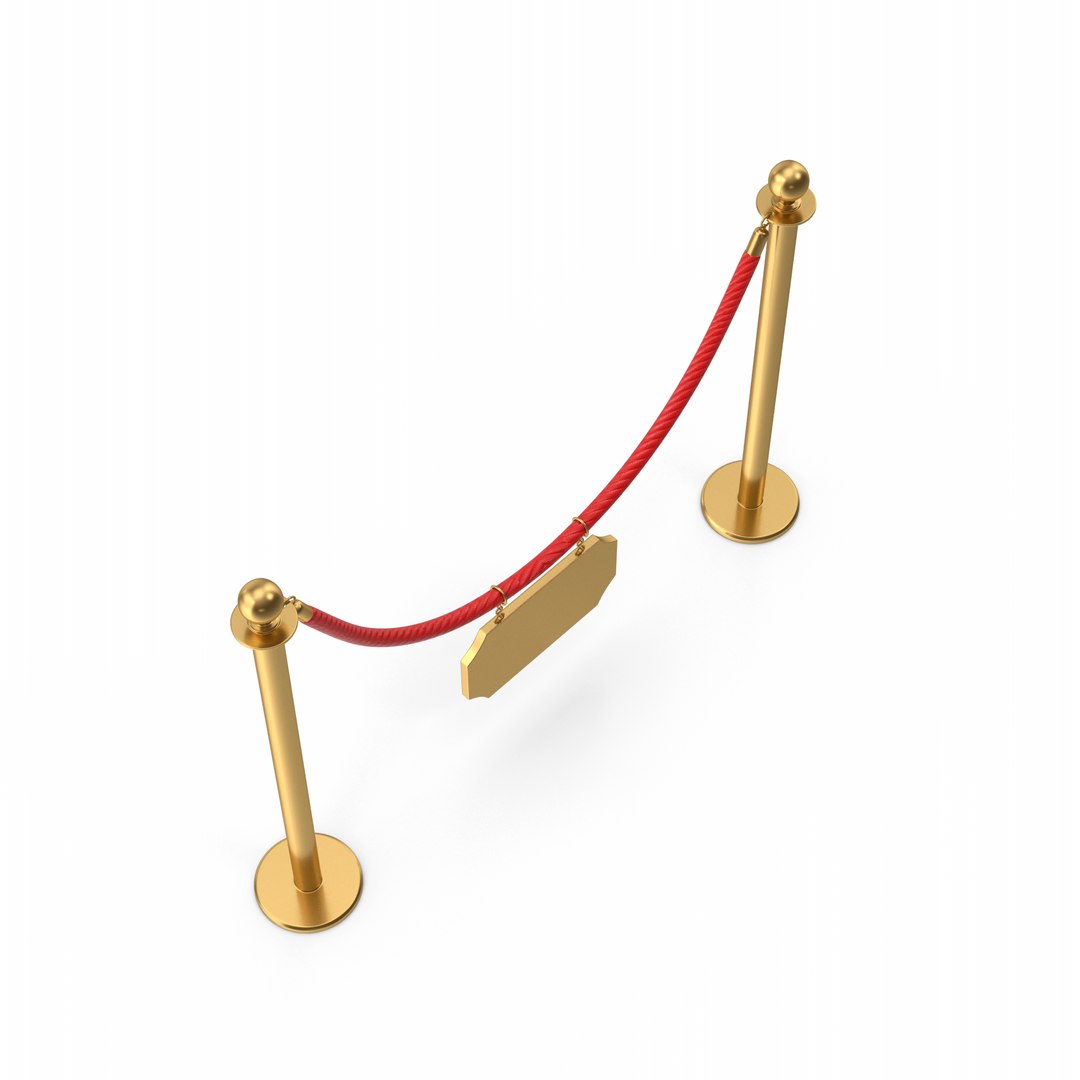 Rope Barrier 3D Model - TurboSquid 2281763