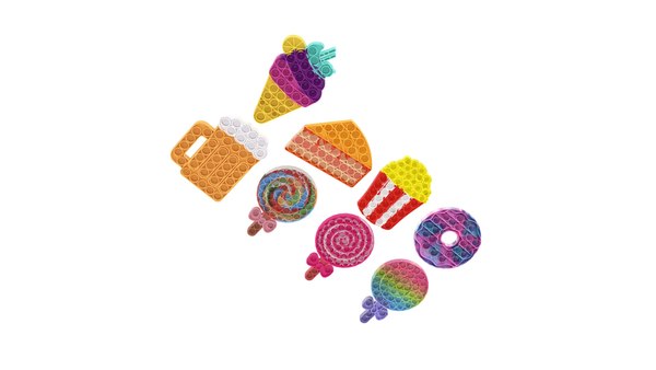 3D Food Pop It Fidget Toys Set model - TurboSquid 1794129