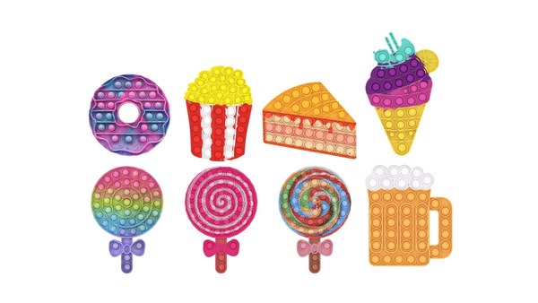3D Food Pop It Fidget Toys Set model - TurboSquid 1794129