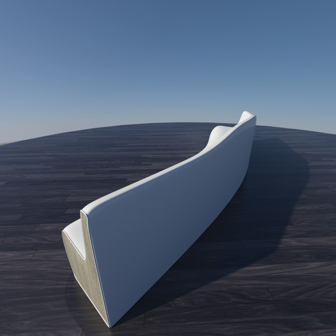 3D long curved sofa - TurboSquid 1185903