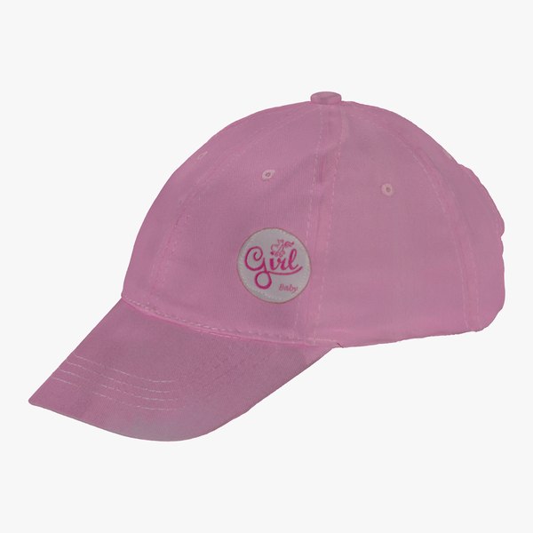Pink girls cap 01 3D model - TurboSquid 1622395