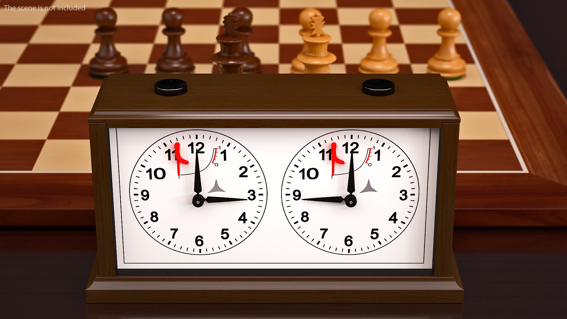 3D model wooden mechanical chess clock - TurboSquid 1528530