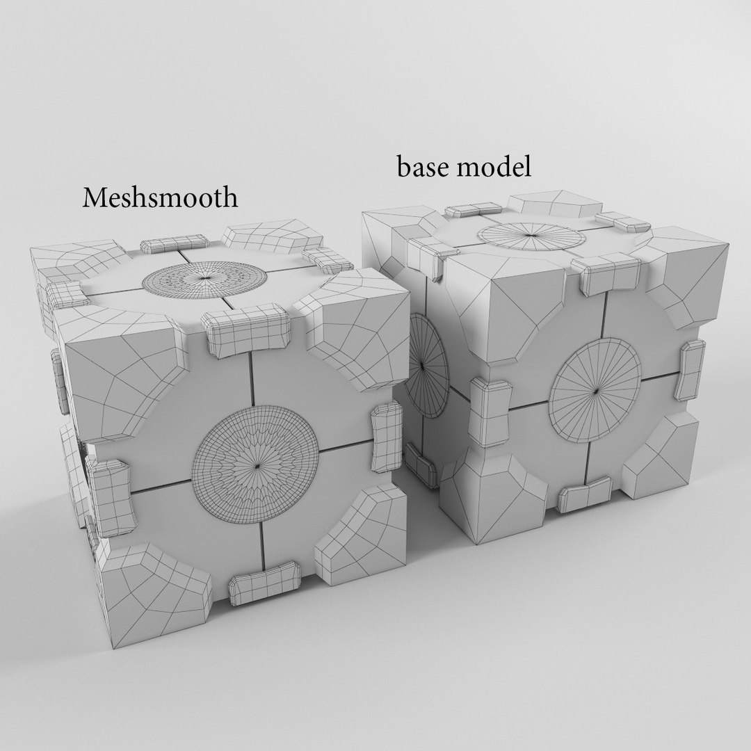3d portal turret companion cube model