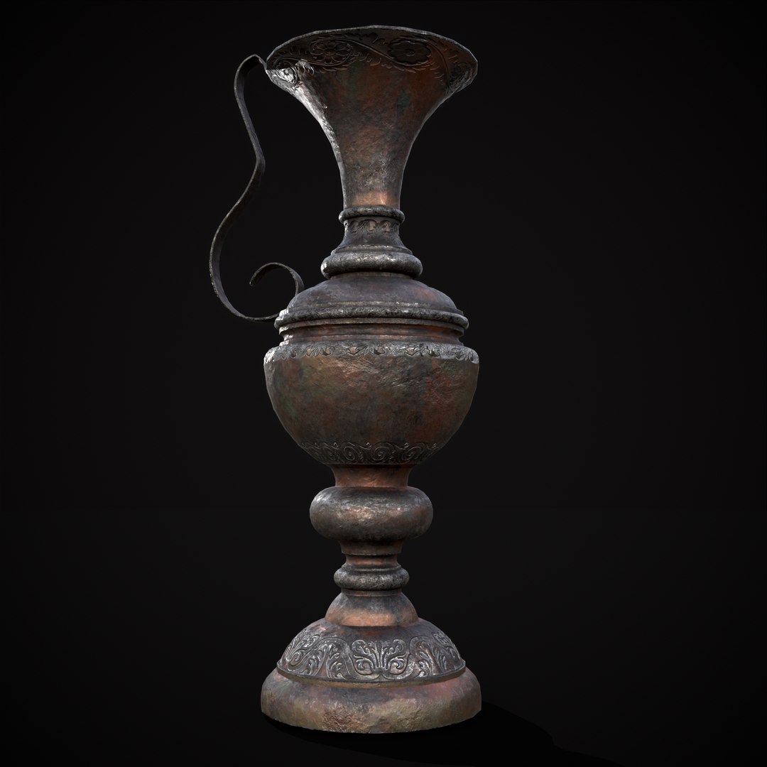 Medieval Elegant Pewter Pitcher 3D - TurboSquid 2079441
