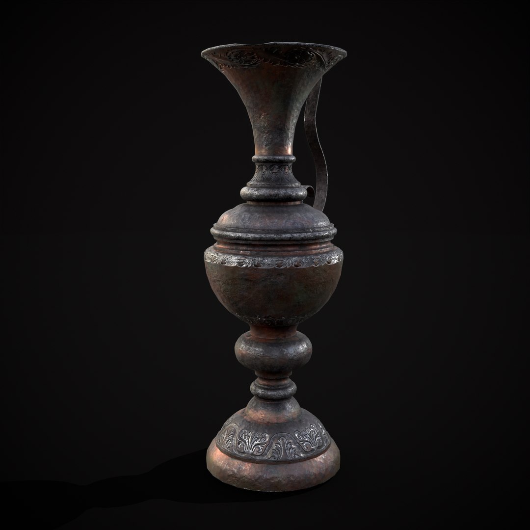 Medieval Elegant Pewter Pitcher 3D - TurboSquid 2079441