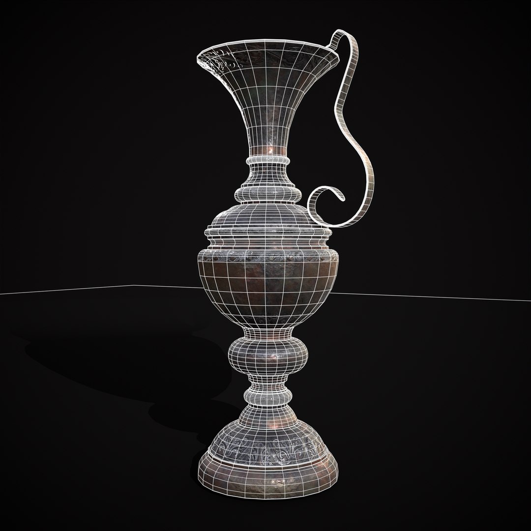 Medieval Elegant Pewter Pitcher 3D - TurboSquid 2079441