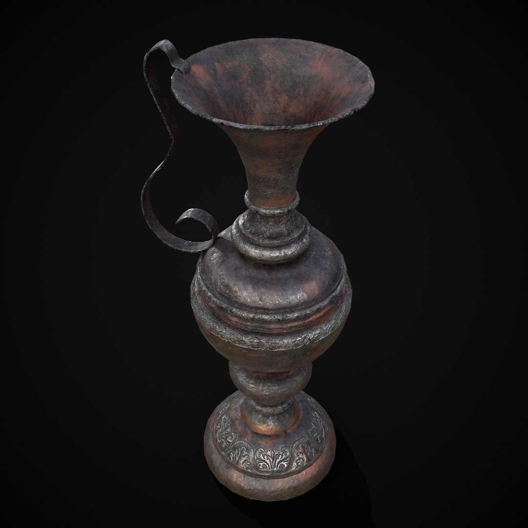 Medieval Elegant Pewter Pitcher 3D - TurboSquid 2079441