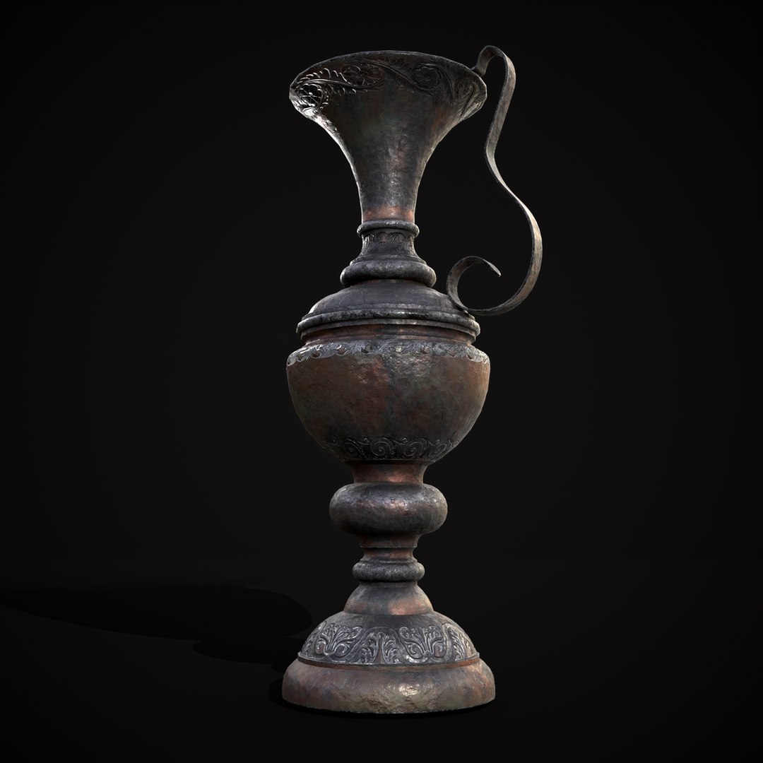 Medieval Elegant Pewter Pitcher 3D - TurboSquid 2079441