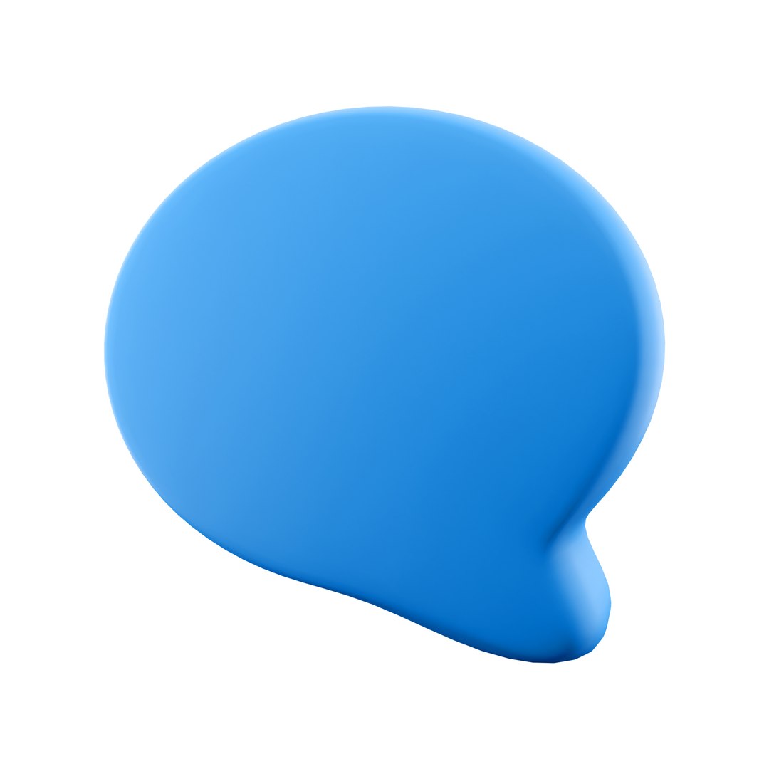 Blue Chat Icon 3D Model - TurboSquid 2074892