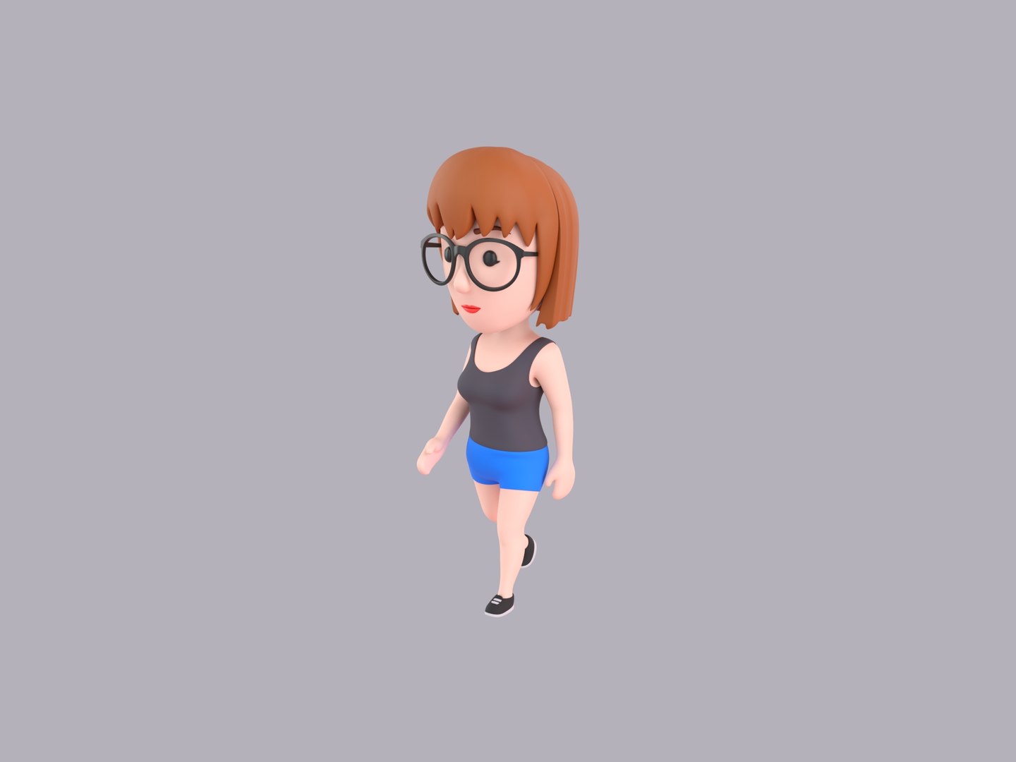 3D Cartoon Female Character Rigged 072 - TurboSquid 2379294