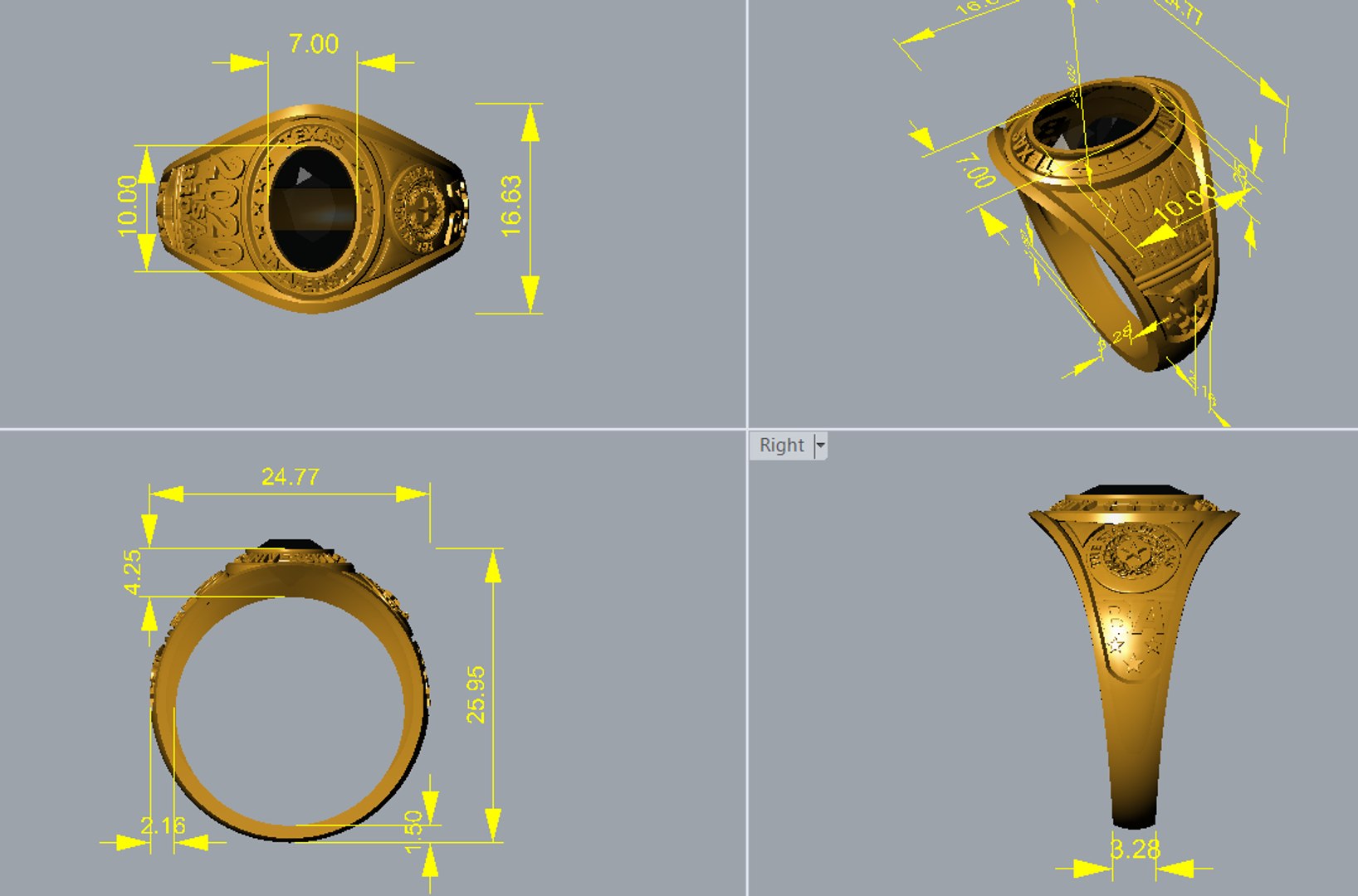 Free 3D College Ring Sample - TurboSquid 1231591
