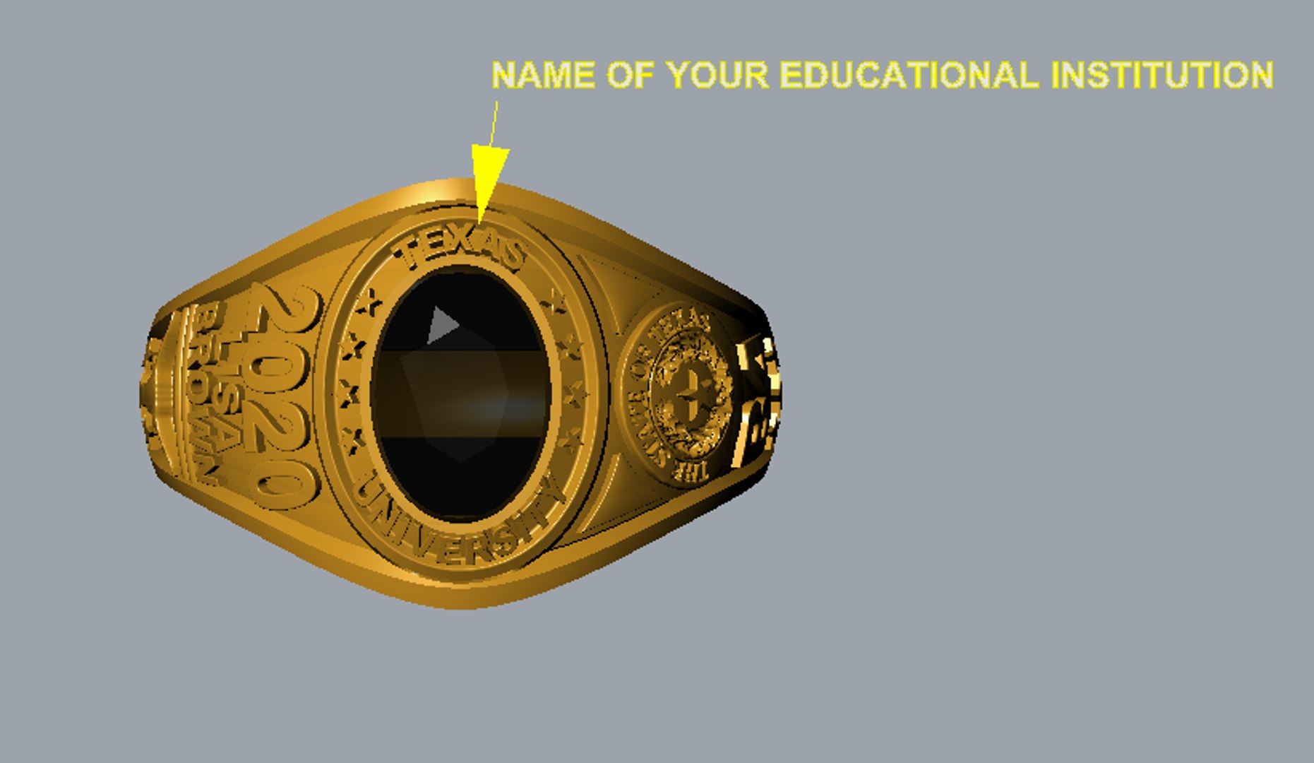 Free 3D College Ring Sample - TurboSquid 1231591